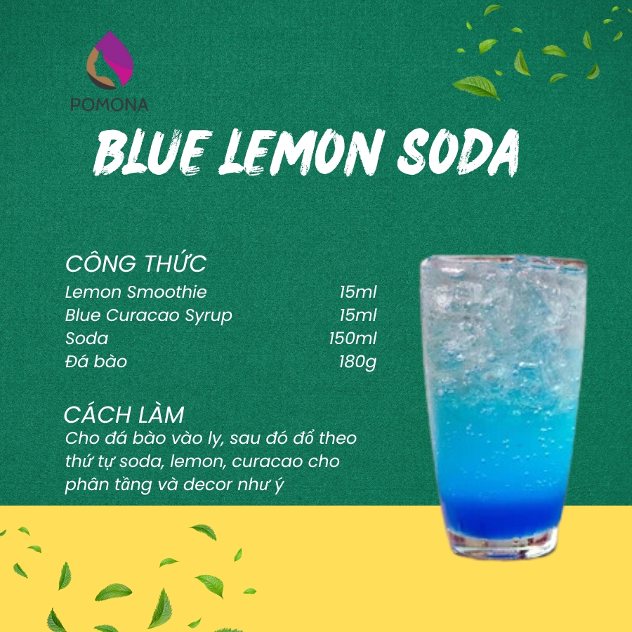 Syrup trái cây Pomona vị Blue Curacao (Blue Curacao Fruit Syrup) - Chai ...