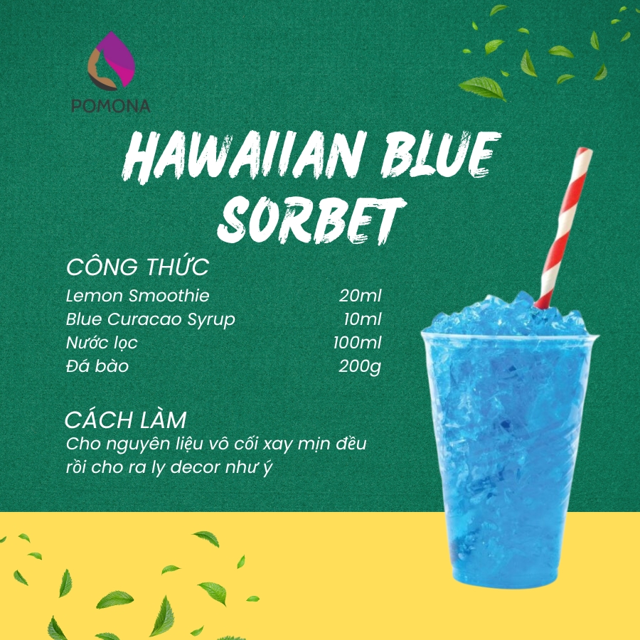 Syrup trái cây Pomona vị Blue Curacao (Blue Curacao Fruit Syrup) - Chai ...