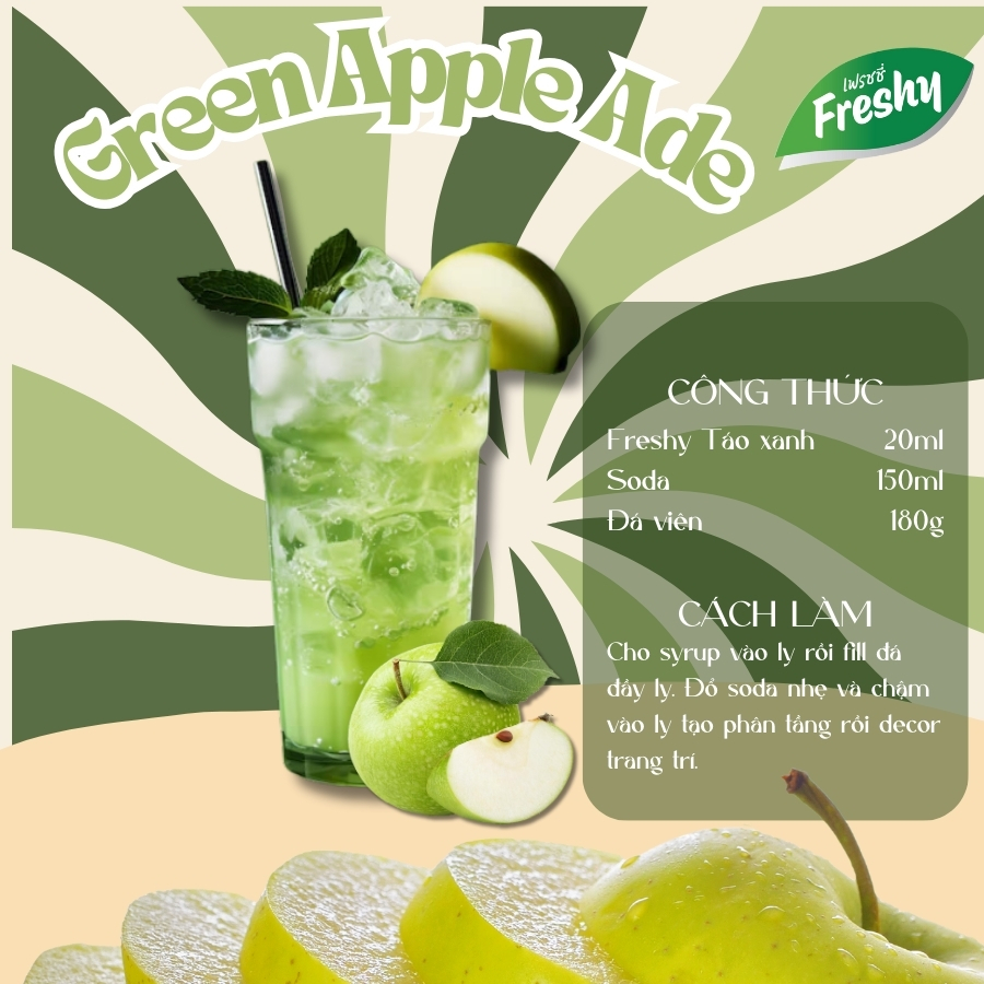 Syrup Freshy Táo xanh (Green Apple syrup) - Chai 710ml - Barista Buddy ...