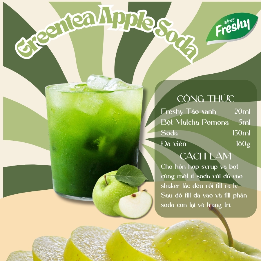 Syrup Freshy Táo xanh (Green Apple syrup) - Chai 710ml - Barista Buddy ...
