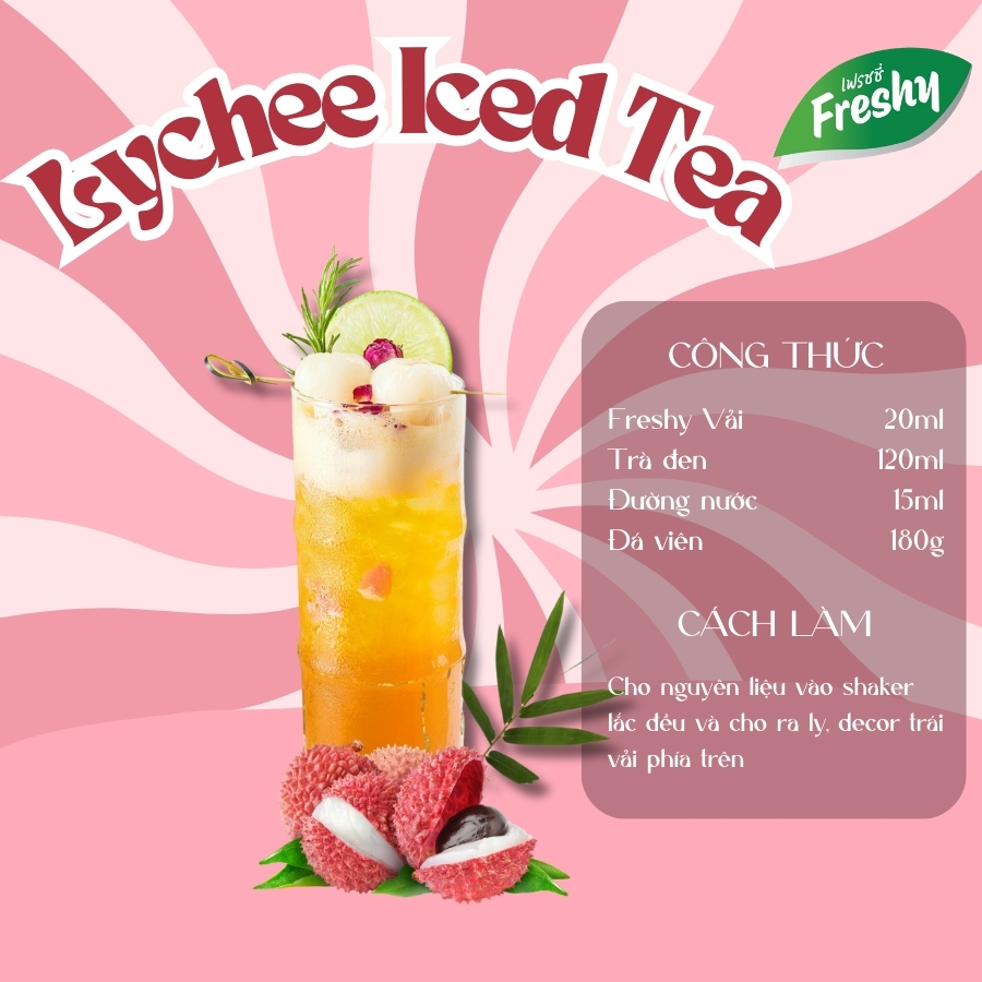 Syrup Freshy Vải (Lychee syrup) - Chai 710ml - Barista Buddy Việt Nam