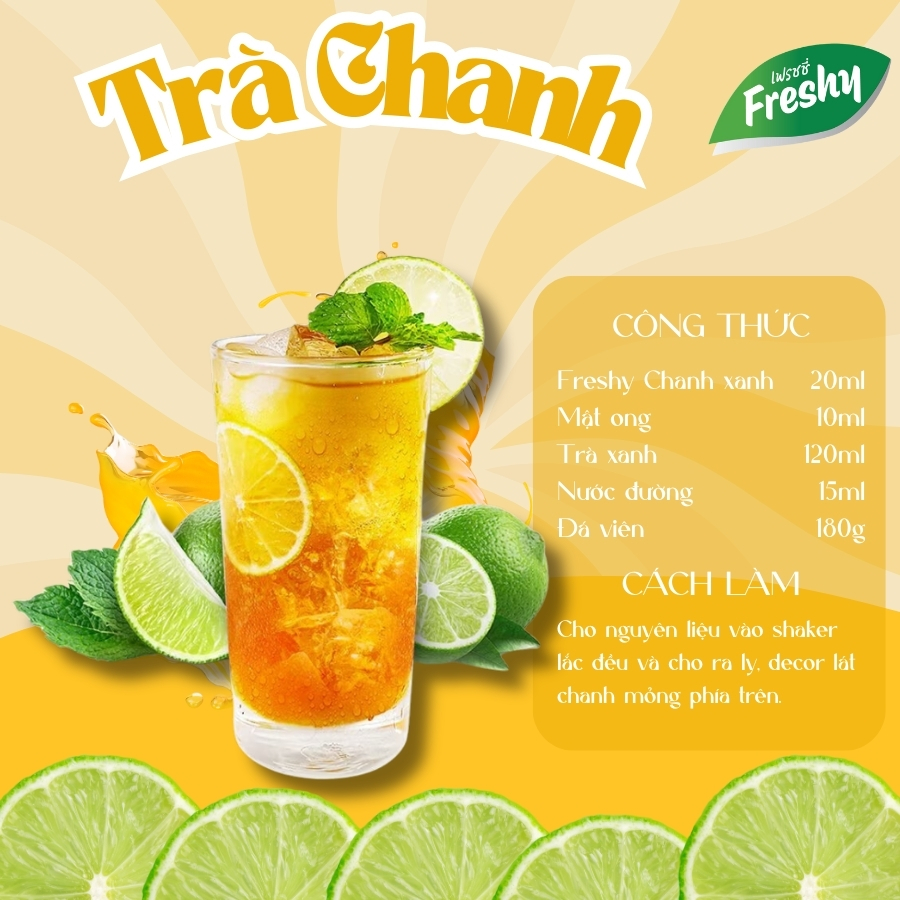 Syrup Freshy Chanh (Lime syrup) - Chai 710ml - Barista Buddy Việt Nam