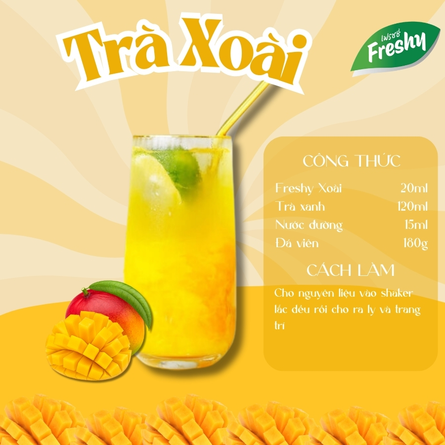 Syrup Freshy Xoài (Mango syrup) - Chai 710ml - Barista Buddy Việt Nam